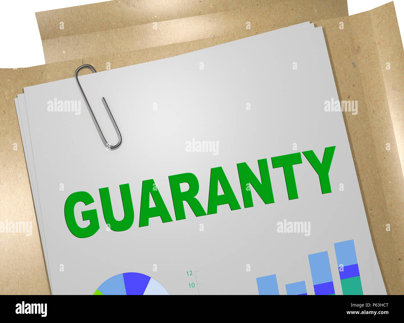 3D illustration of GUARANTY title on business document Stock Photo - Alamy