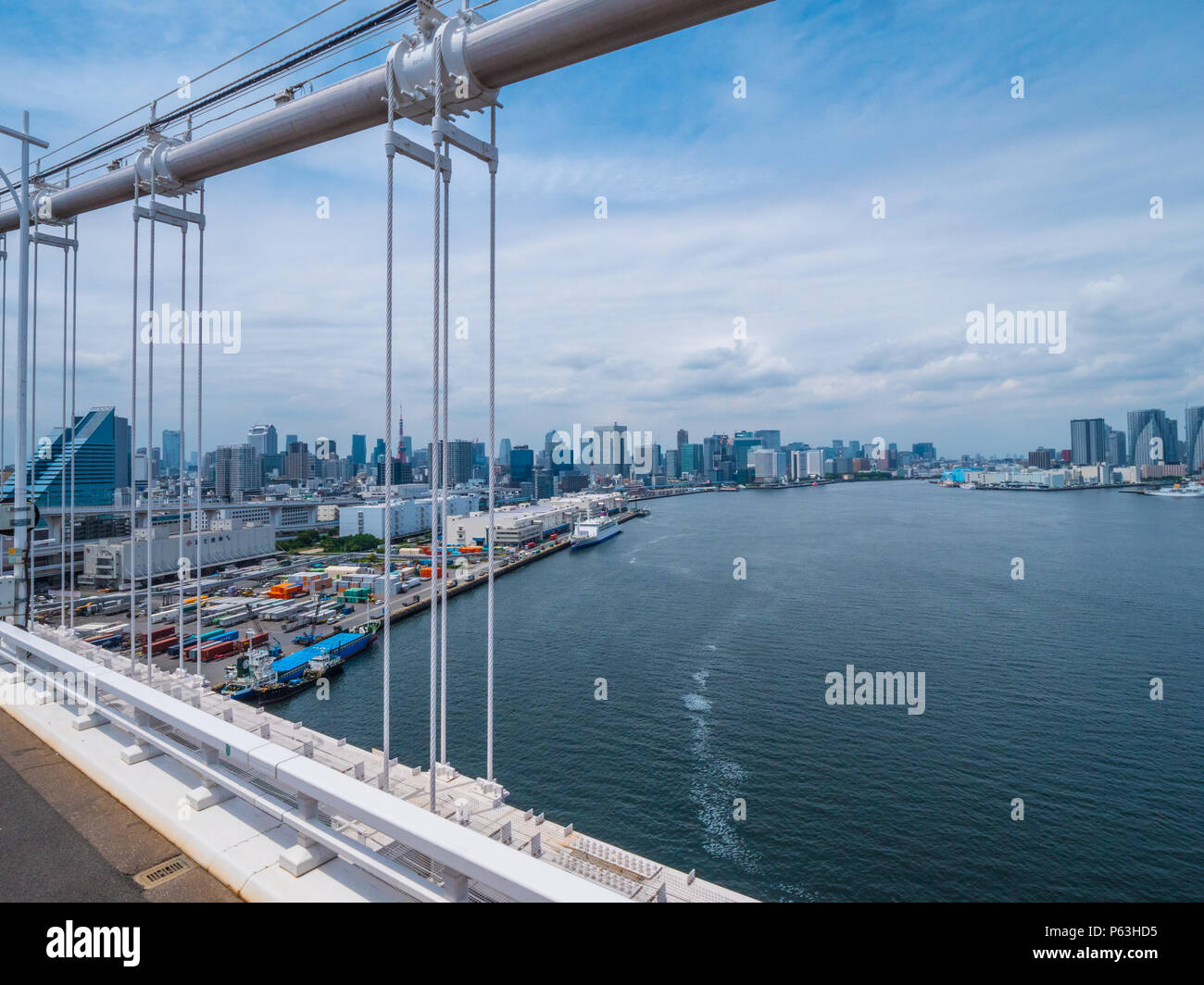 The famous Rainbow Bridge in Tokyo - TOKYO / JAPAN - JUNE 12, 2018 ...