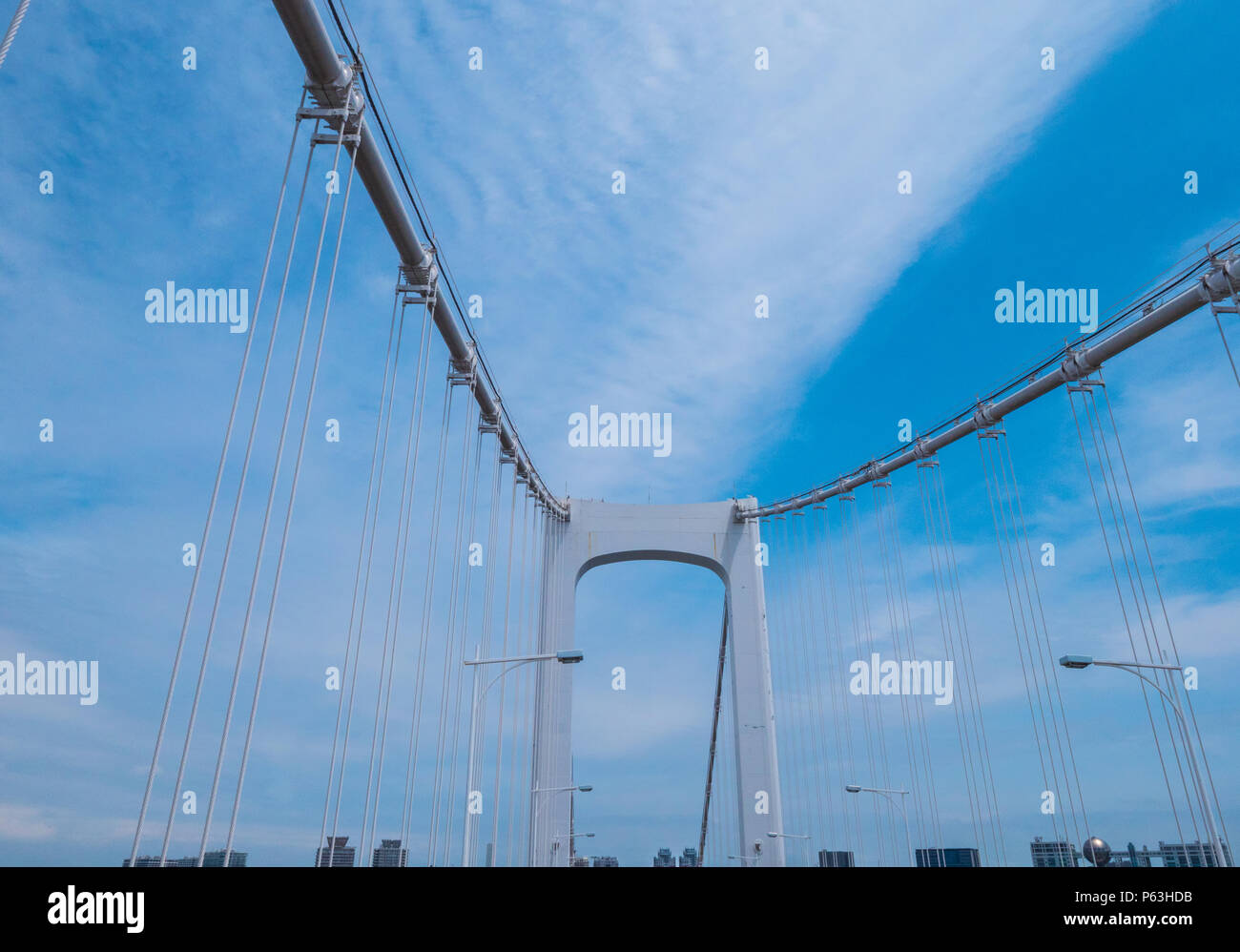 The famous Rainbow Bridge in Tokyo - TOKYO / JAPAN - JUNE 12, 2018 ...