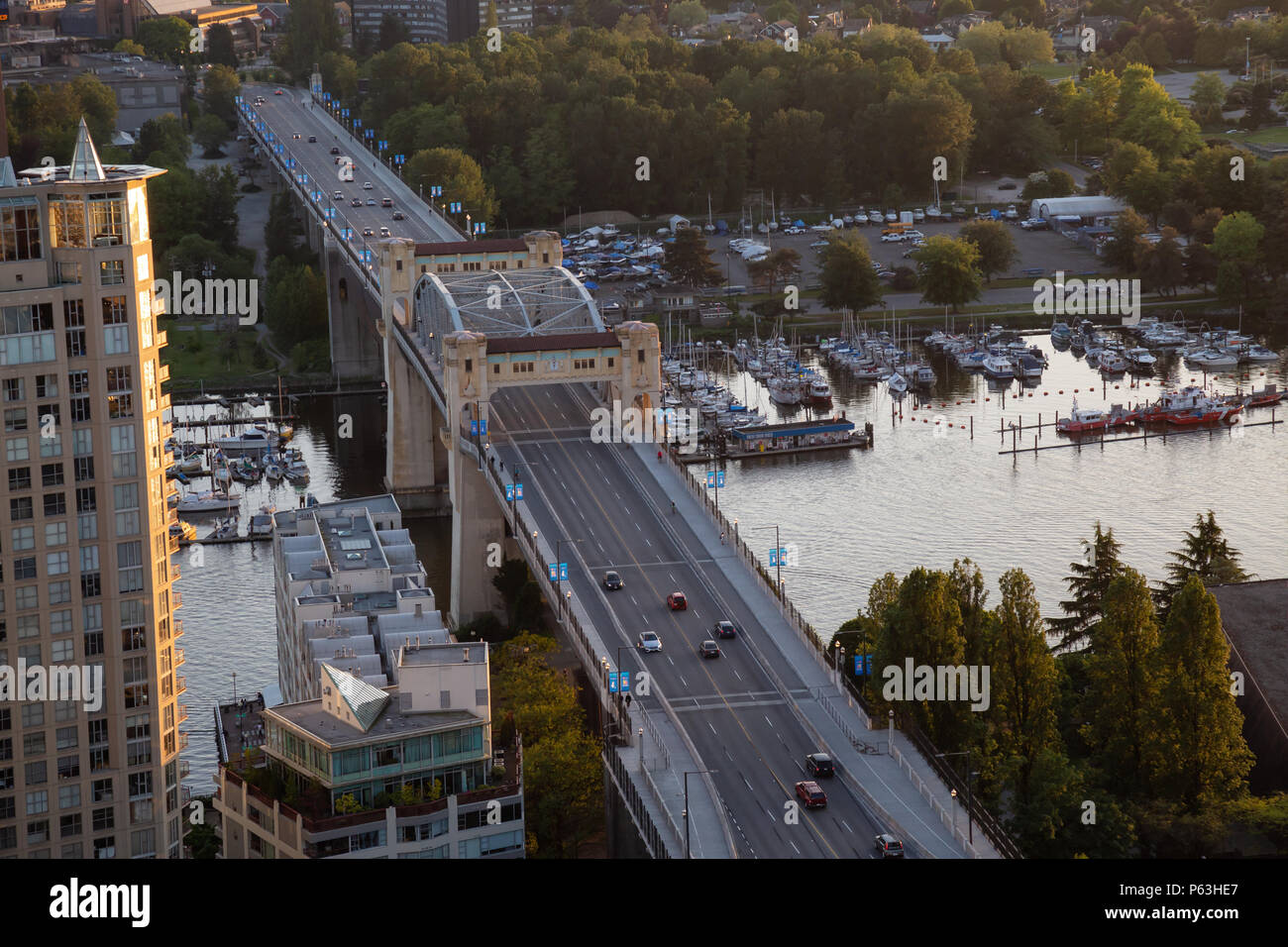 vancouver, British Columbia, Canada - May 16, 2018: Aerial view of ...
