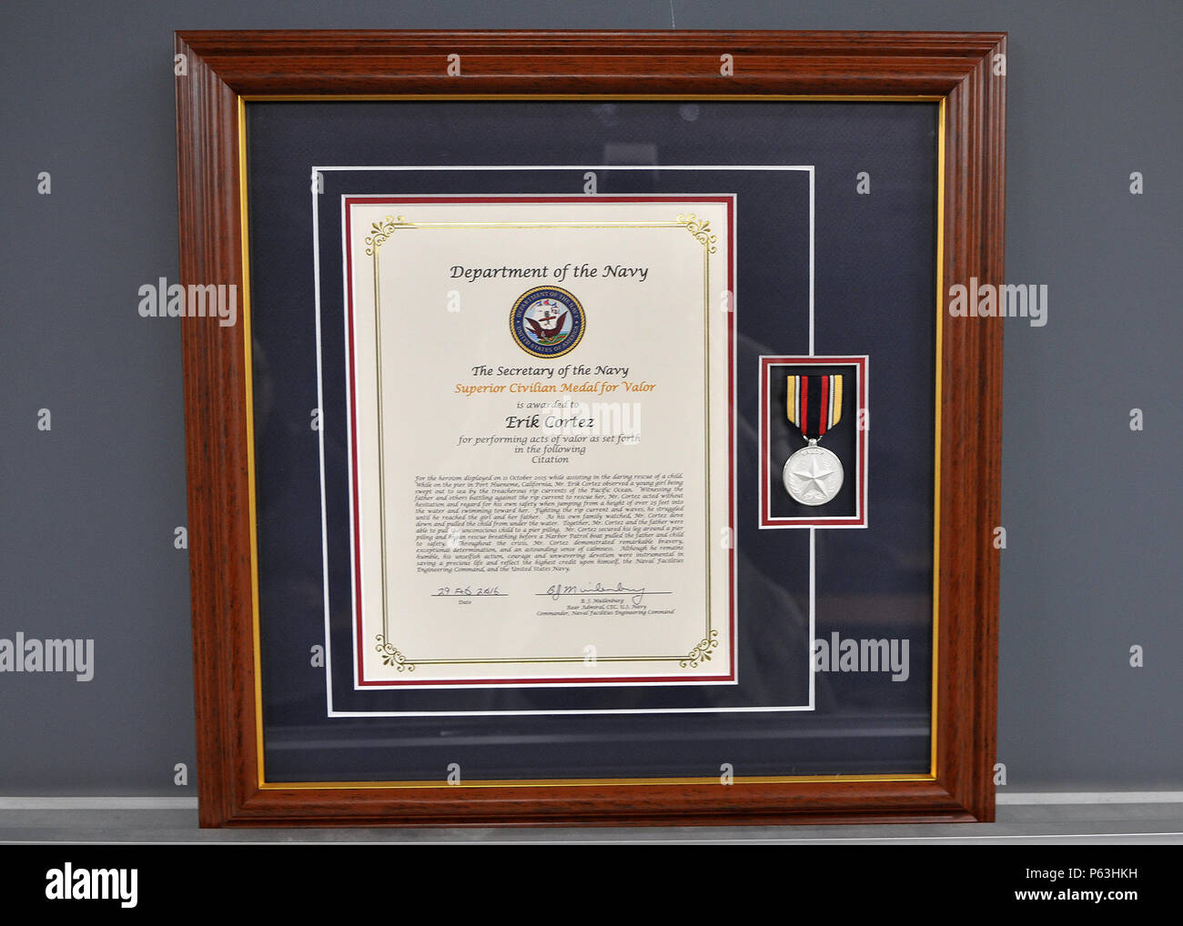 Erik Cortez, an employee of the Naval Facilities Engineering Command ...