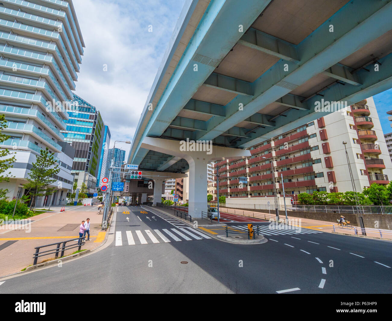 Typical Tokyo street view on a sunny day - TOKYO / JAPAN - JUNE 12 ...