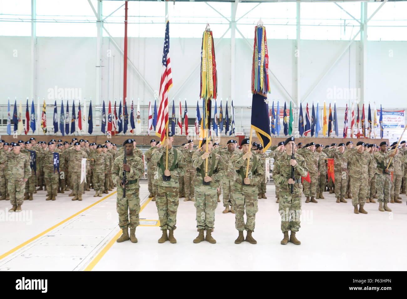 Guidon bearers of the 2nd Brigade Combat Team, 101st Airborne Division ...