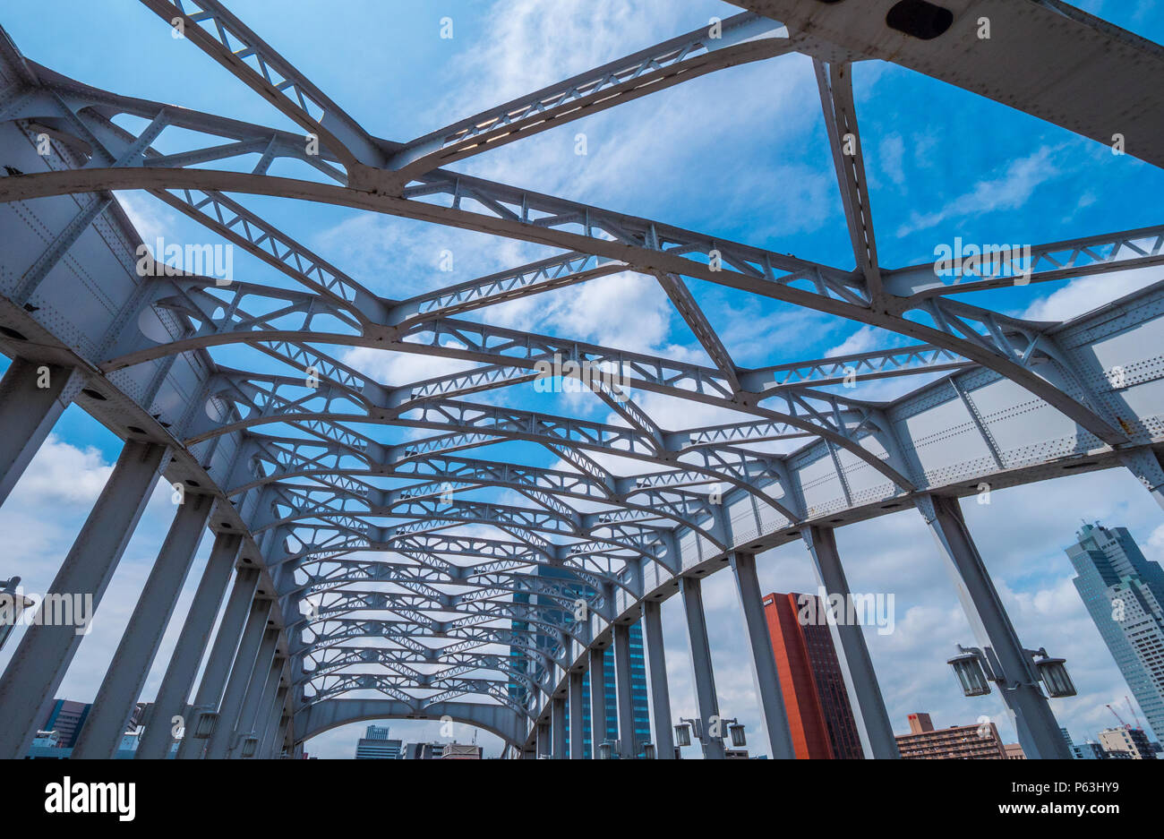 Modern Bridge in the City of Tokyo - TOKYO / JAPAN - JUNE 12, 2018 ...