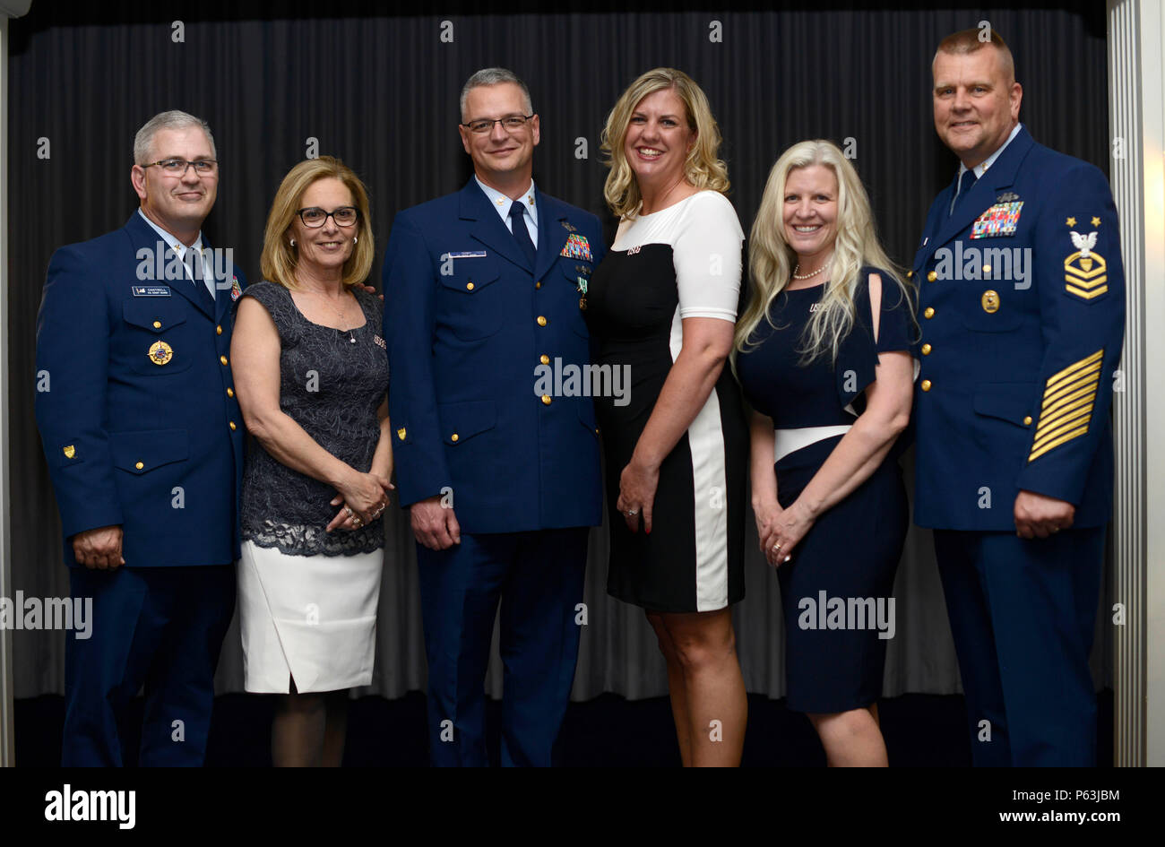 People pose for a photo following the 2015 Coast Guard Enlisted Persons ...