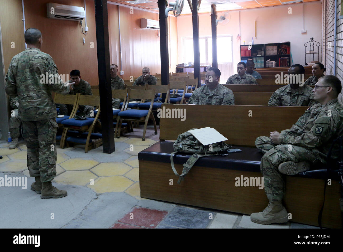 Sgt. 1st Class Joseph Jackel, left, the Equal Opportunity Advisor for ...