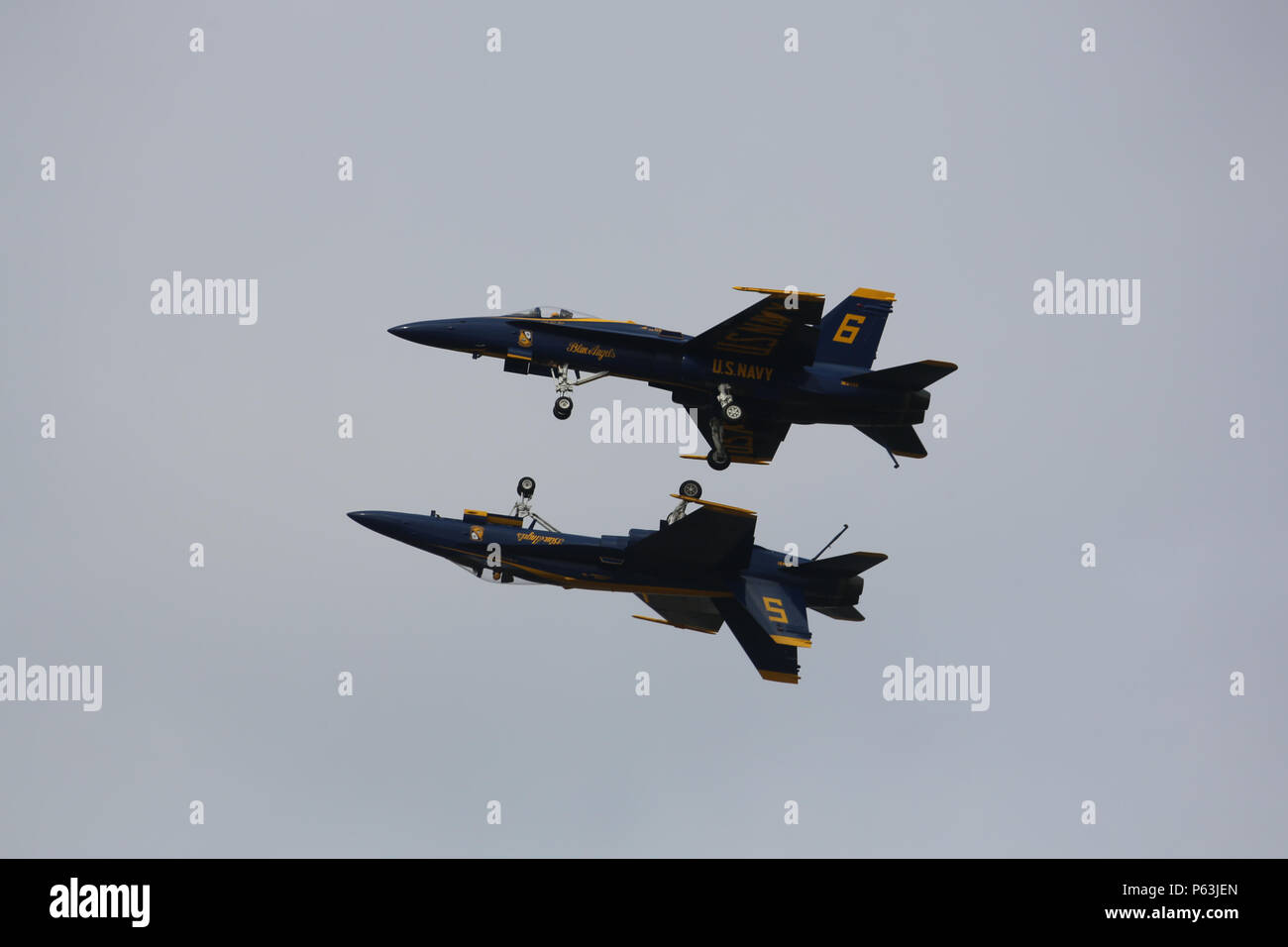 The U.S. Navy Blue Angels conducted an aerial performance at the 2016 ...