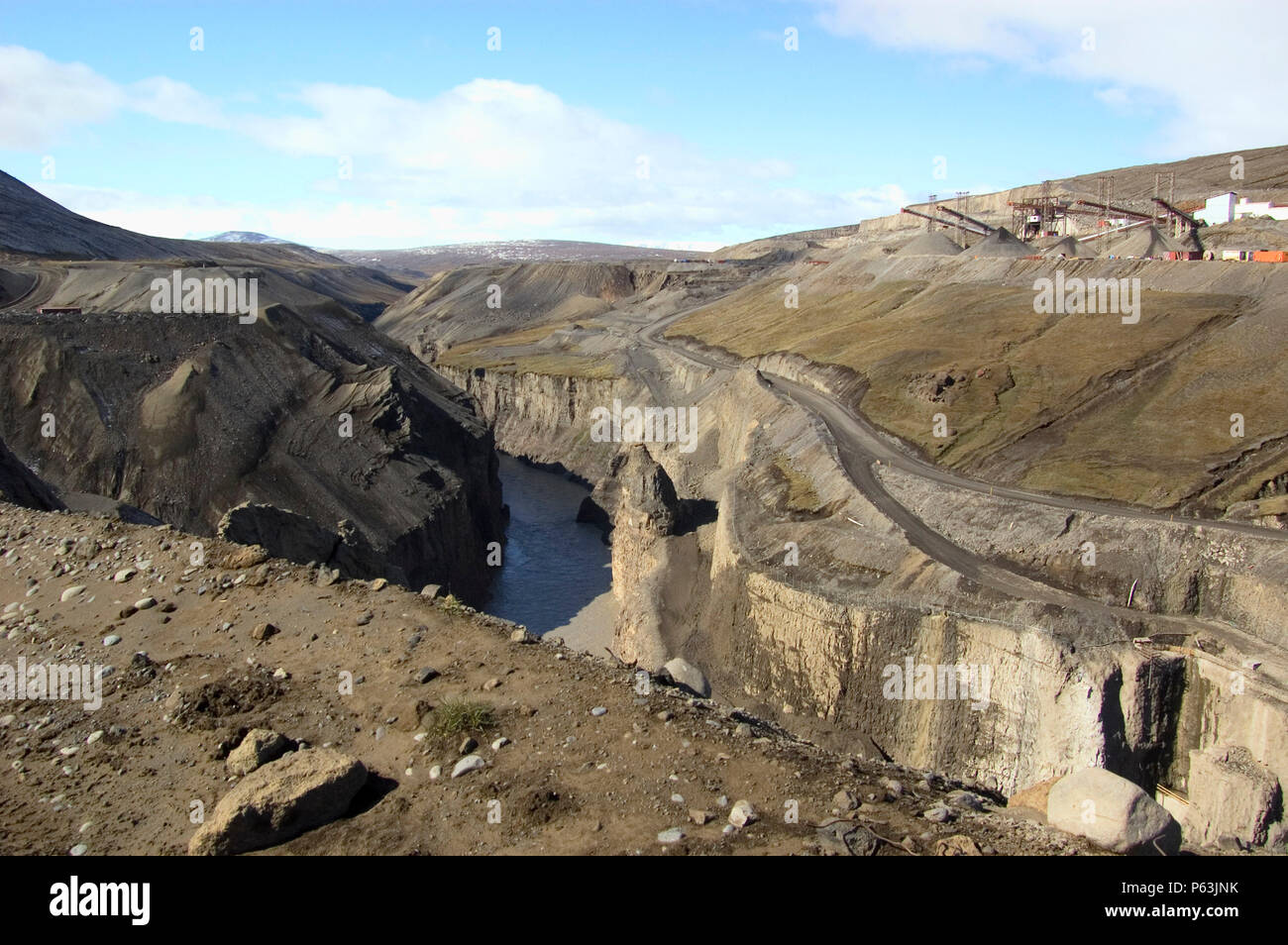 The Karahnjukar dam in Iceland is the highest dam in Europe and the ...