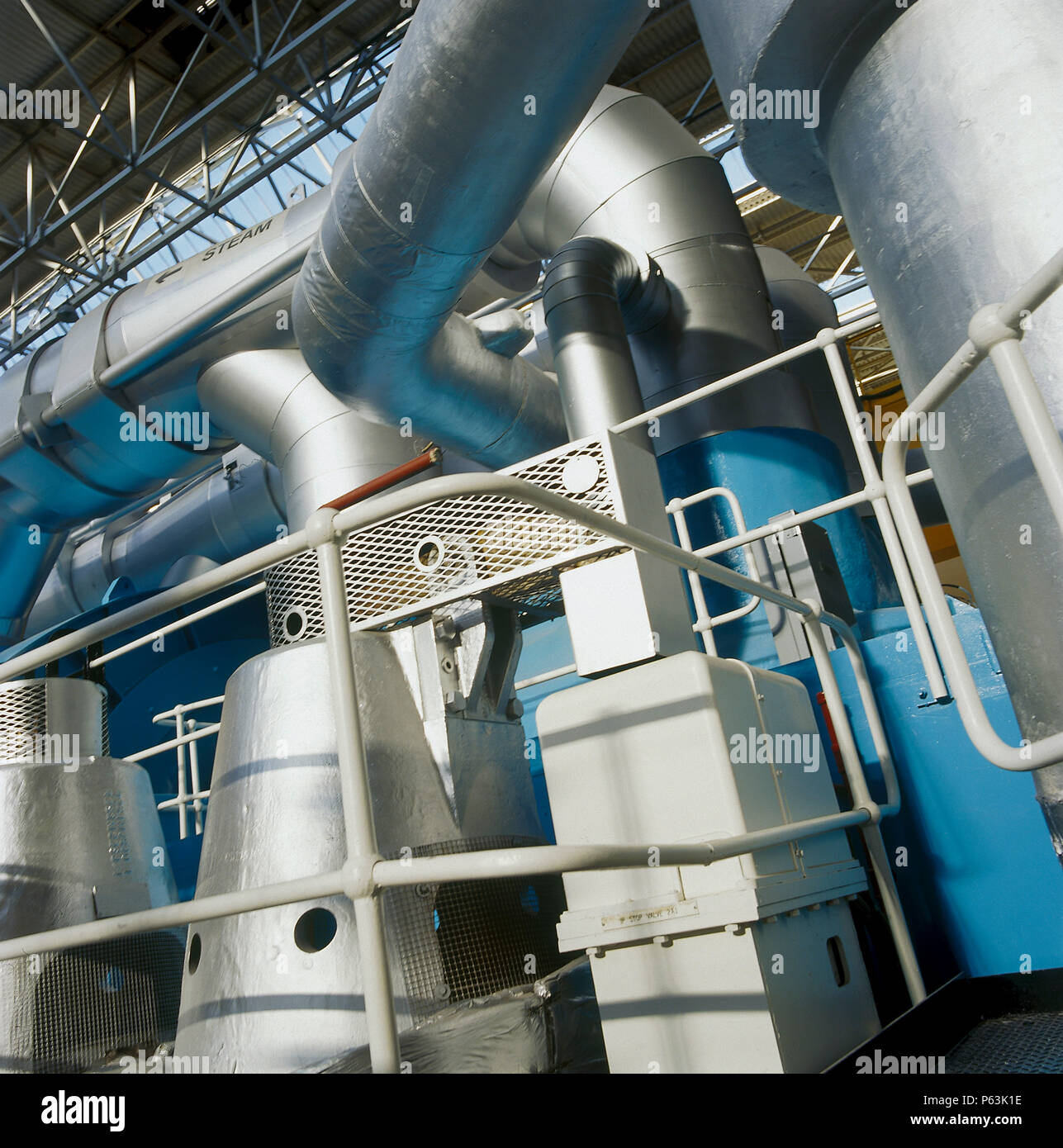 Interior pipework at an industrial plant Stock Photo - Alamy