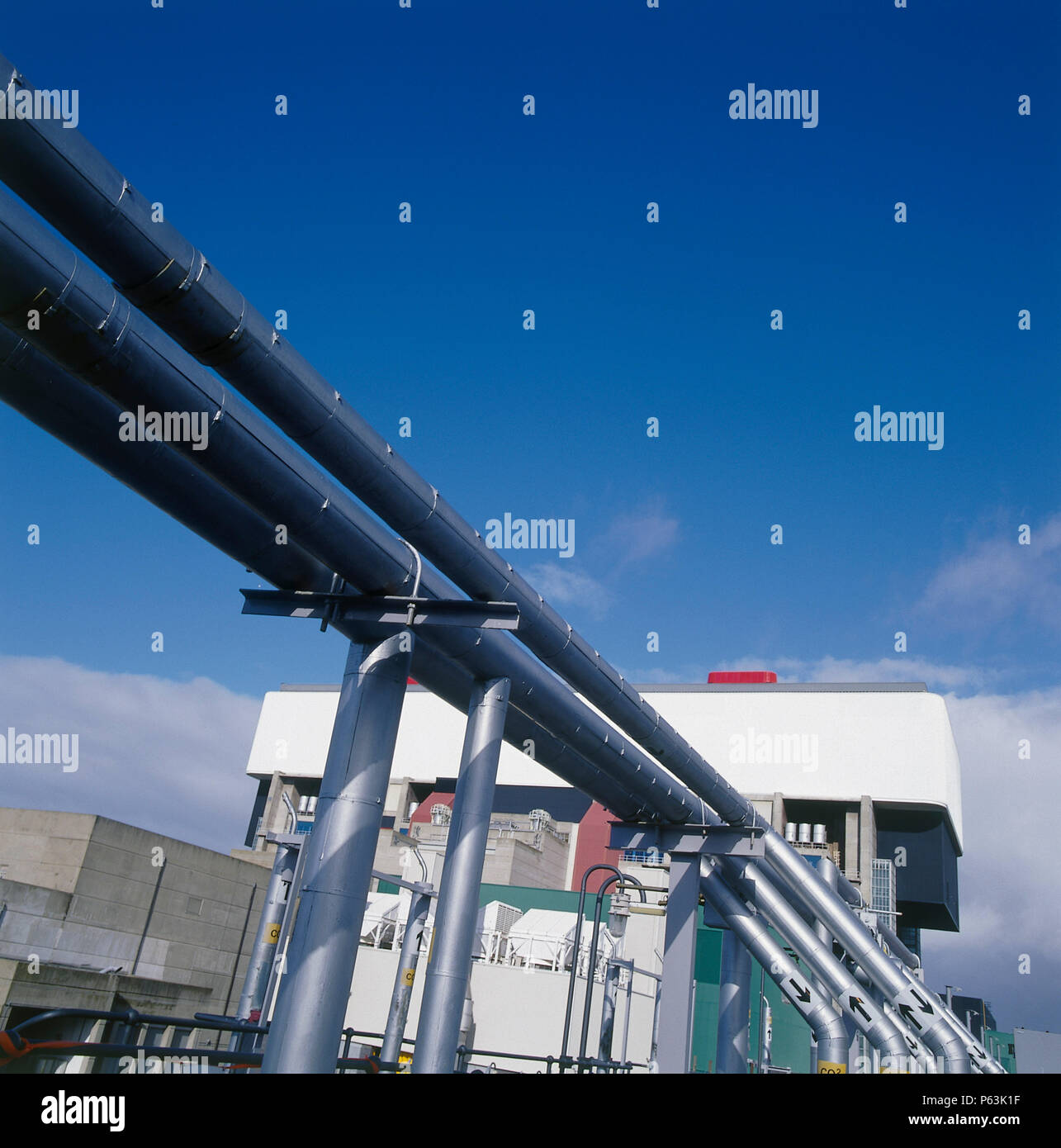 Exterior of pipework at industrial plant Stock Photo - Alamy