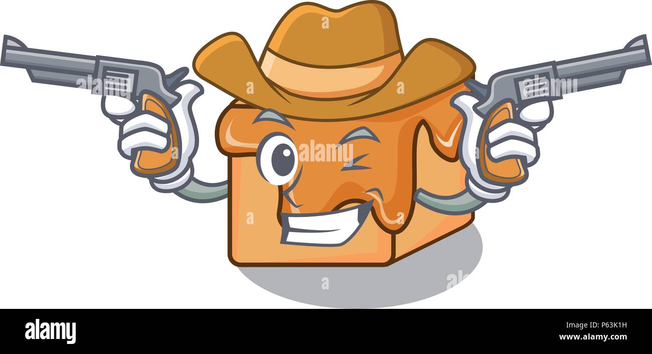 Cowboy caramel candies character cartoon Stock Vector Image & Art - Alamy