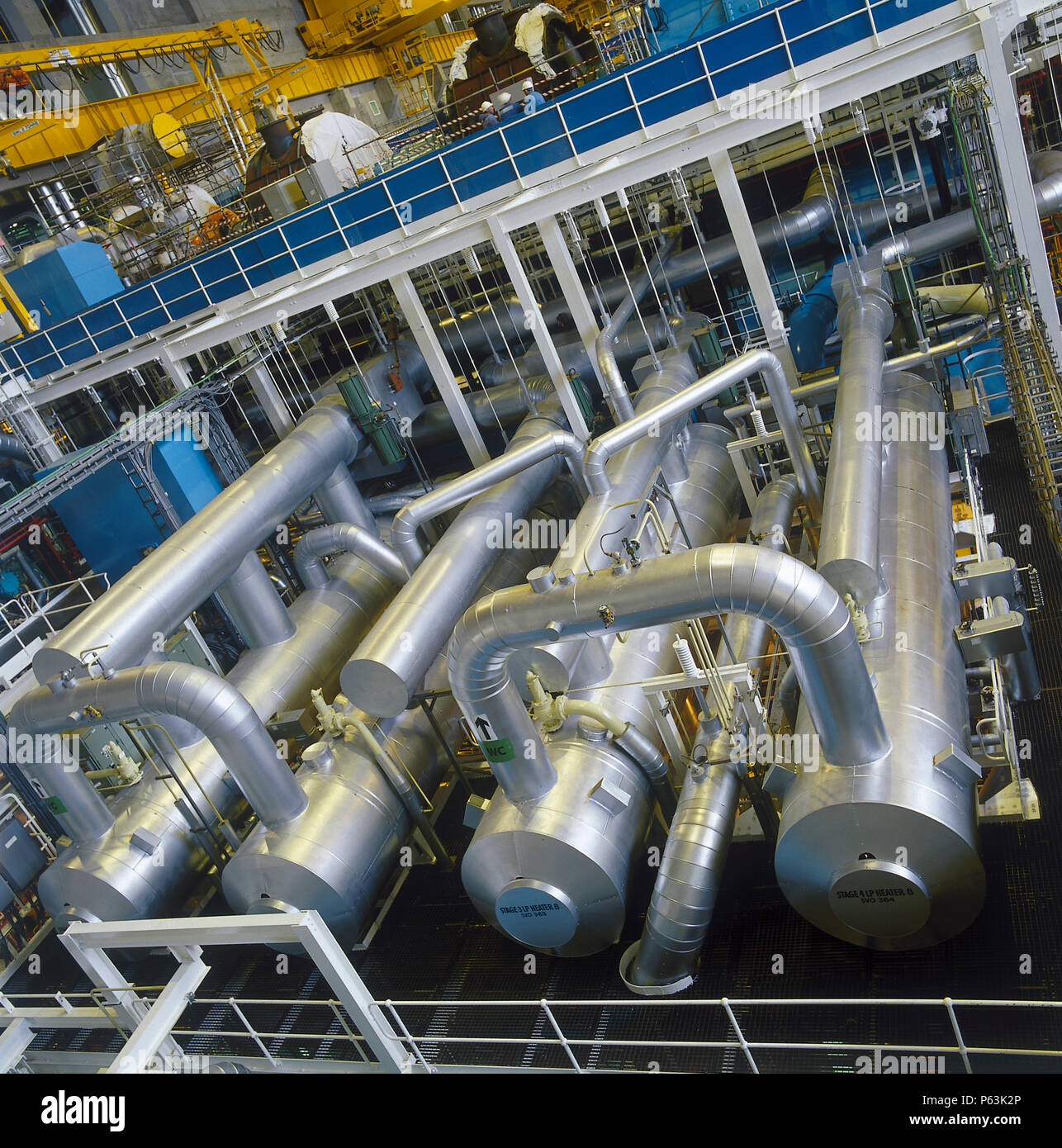 Pipework inside industrial plant Stock Photo - Alamy