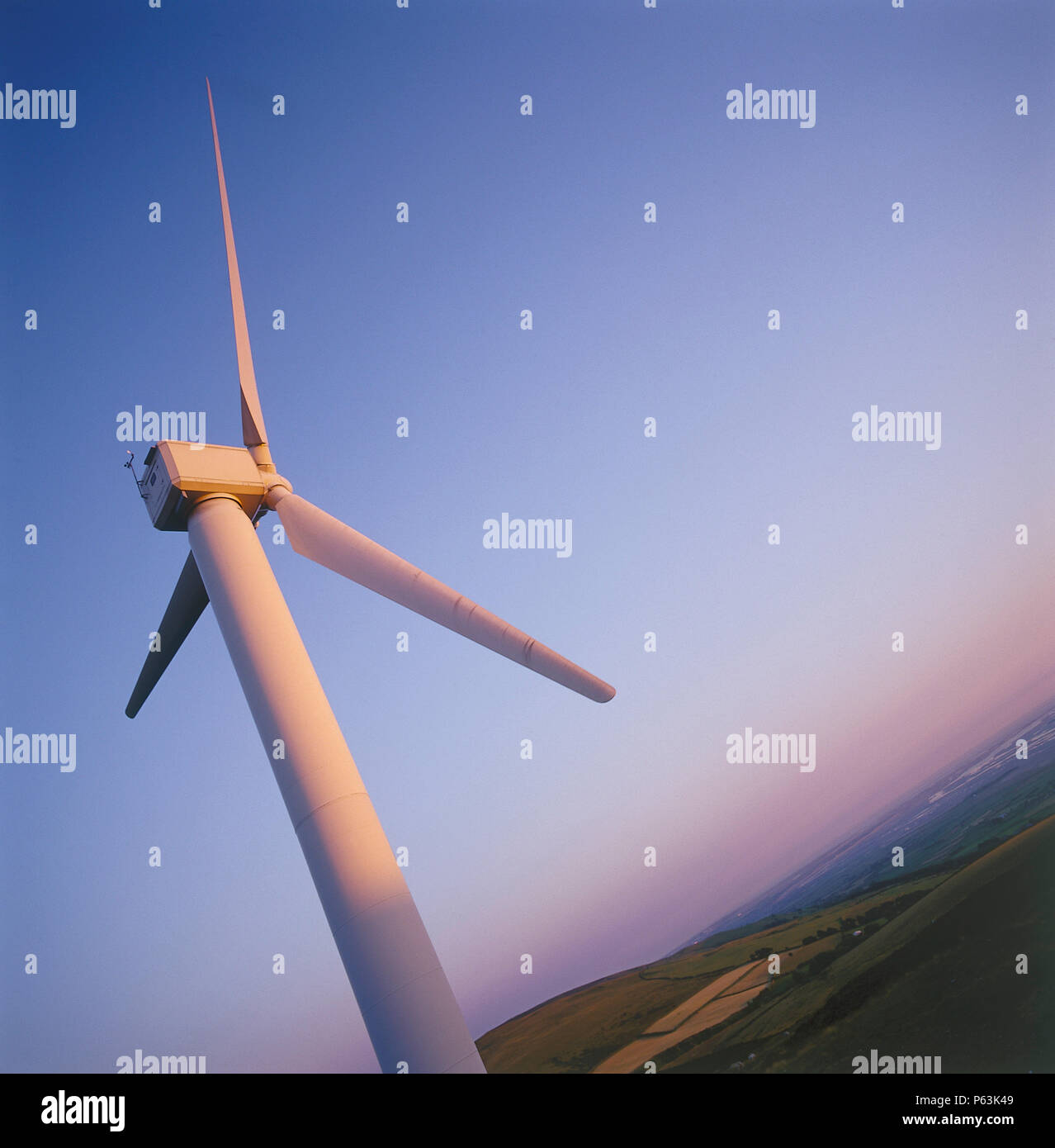 Rural wind turbine Stock Photo - Alamy