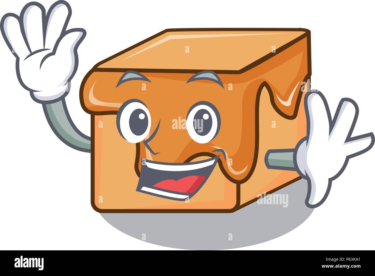 Waving caramel candies character cartoon Stock Vector Image & Art - Alamy