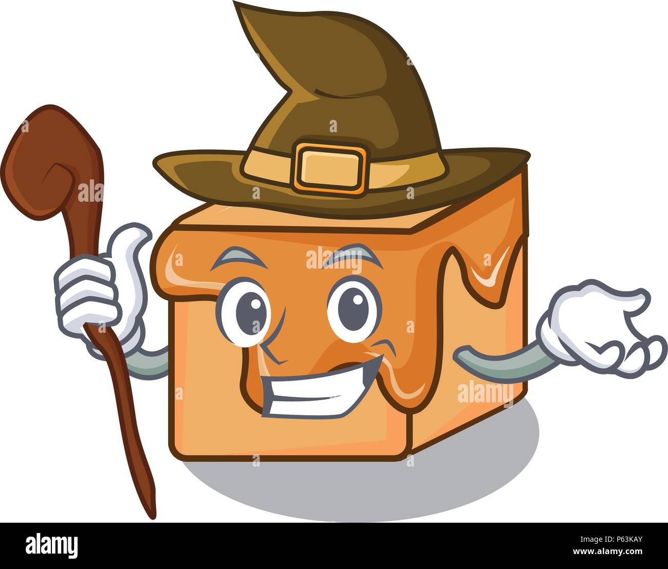 Witch caramel candies mascot cartoon Stock Vector Image & Art - Alamy