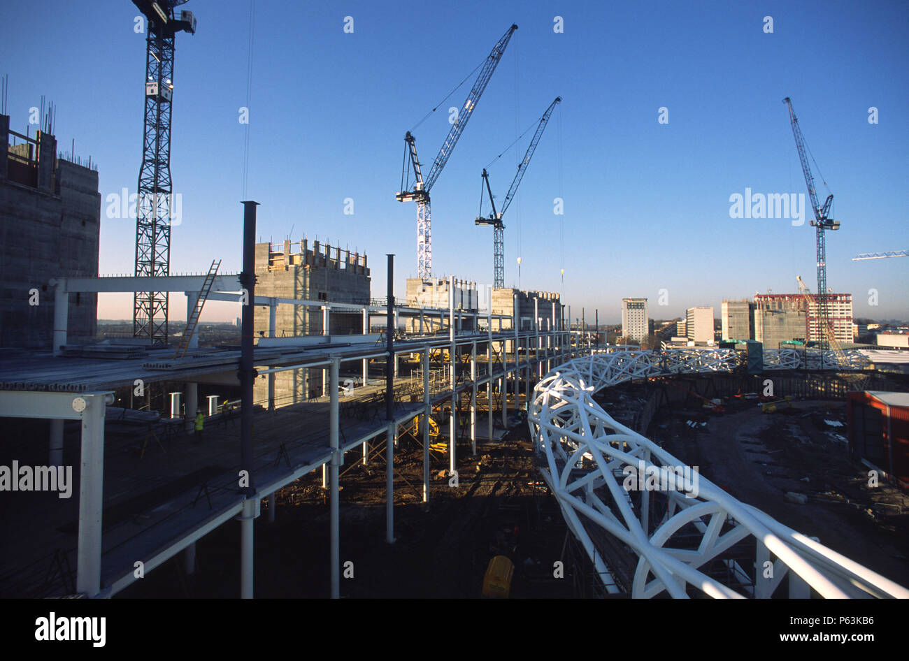 Wembley stadium-London: Conventional steel frame stands were built ...