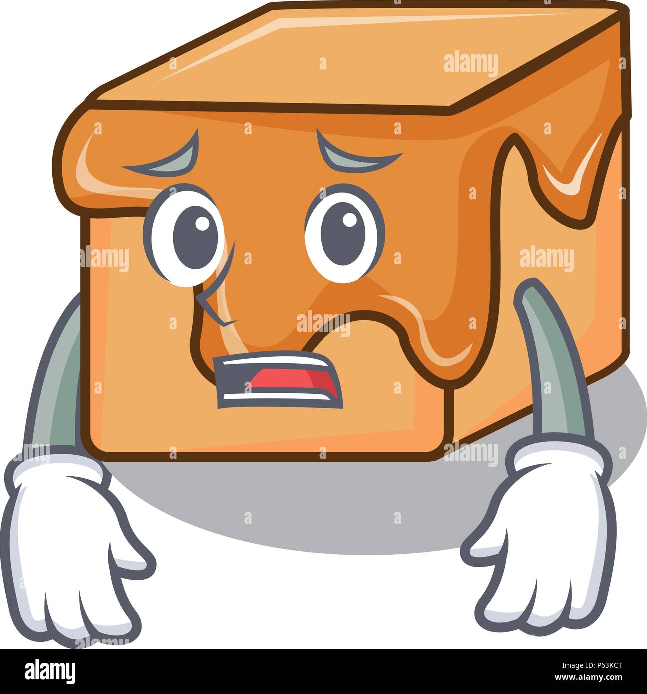 Afraid caramel candies mascot cartoon Stock Vector Image & Art - Alamy
