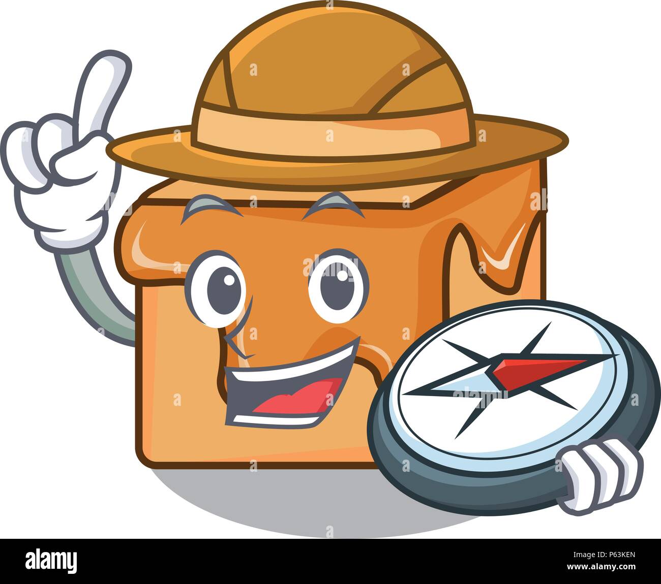 Explorer caramel candies mascot cartoon Stock Vector Image & Art - Alamy