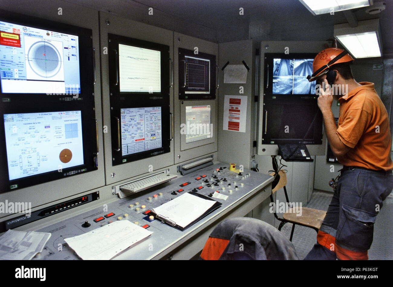 Inside the control room on the Herrenknecht TBM which has made good ...