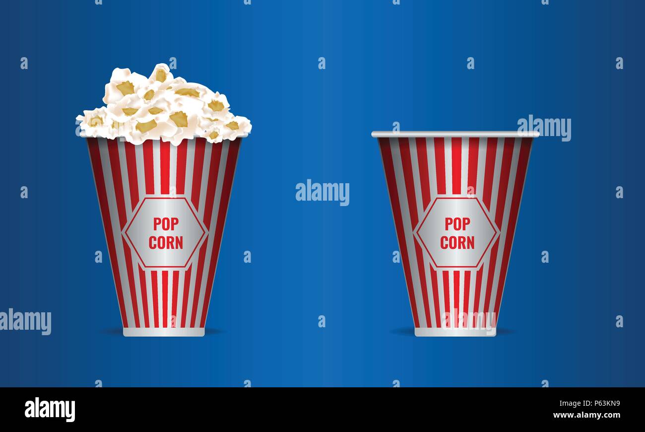 Empty popcorn bucket Stock Vector Images - Alamy