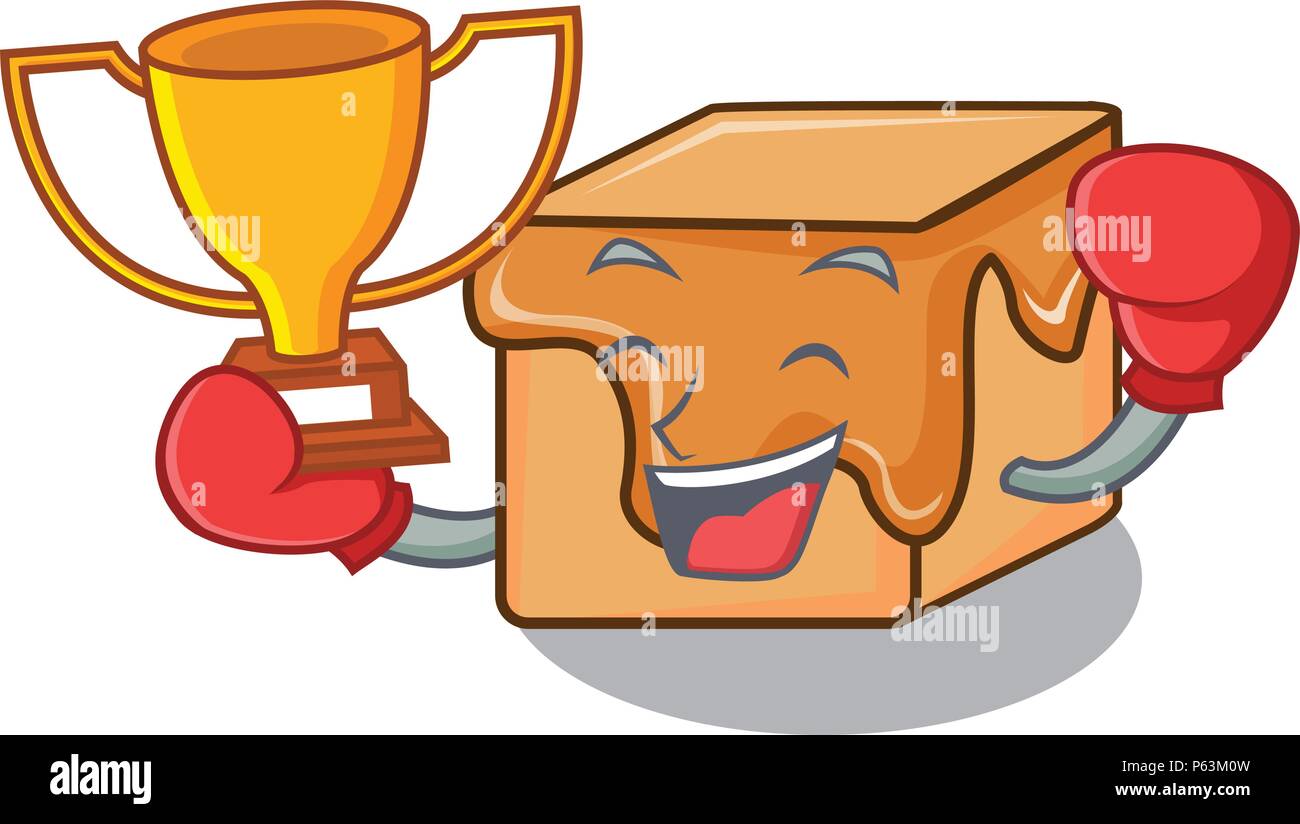 Boxing winner caramel candies mascot cartoon Stock Vector Image & Art ...