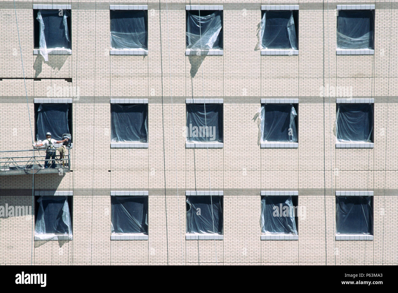 Finishing works on a hospital extension in Edmonton, Canada as the ...