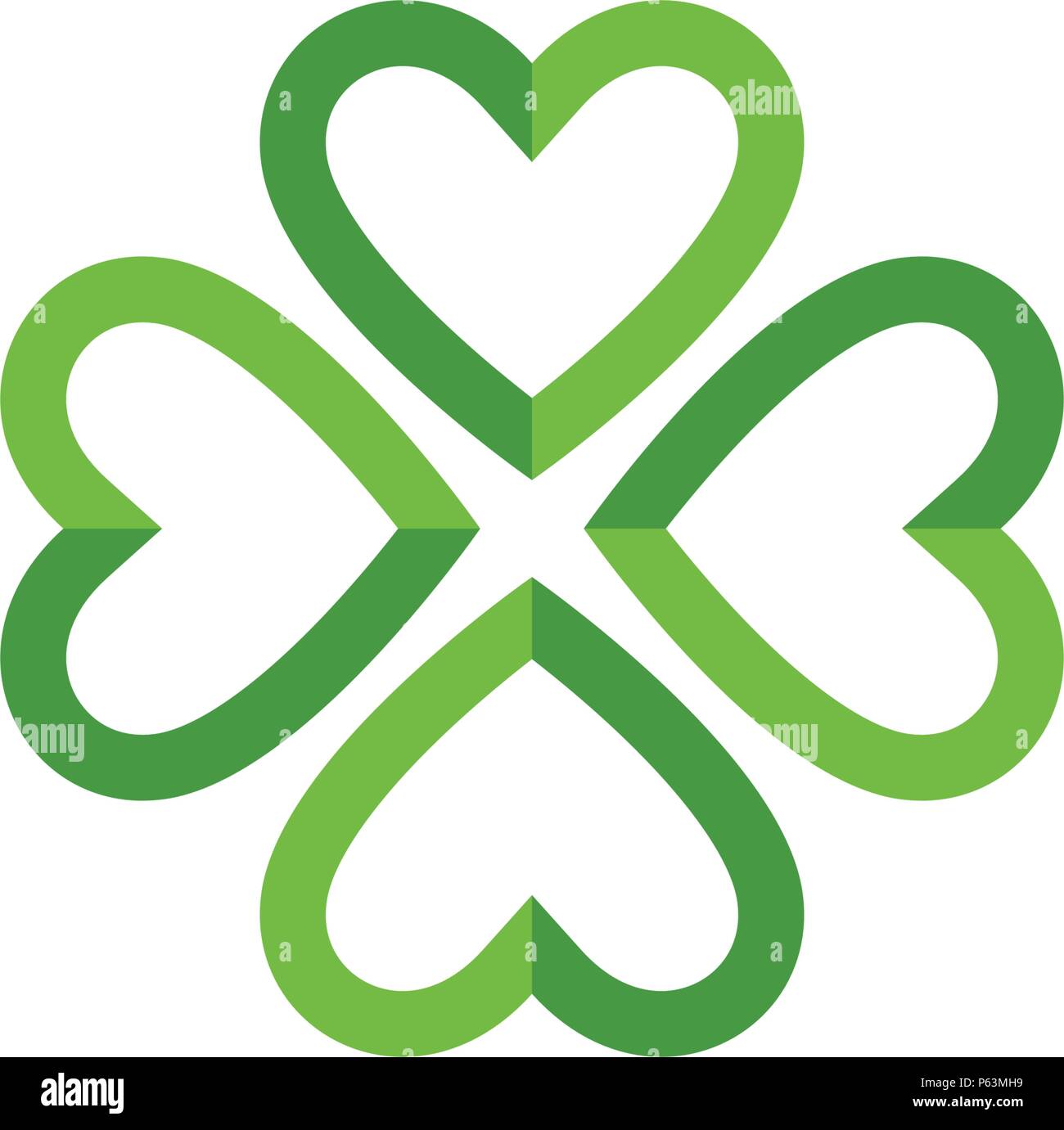 Green Clover Leaf Logo Template Design Vector Stock Vector Image & Art ...