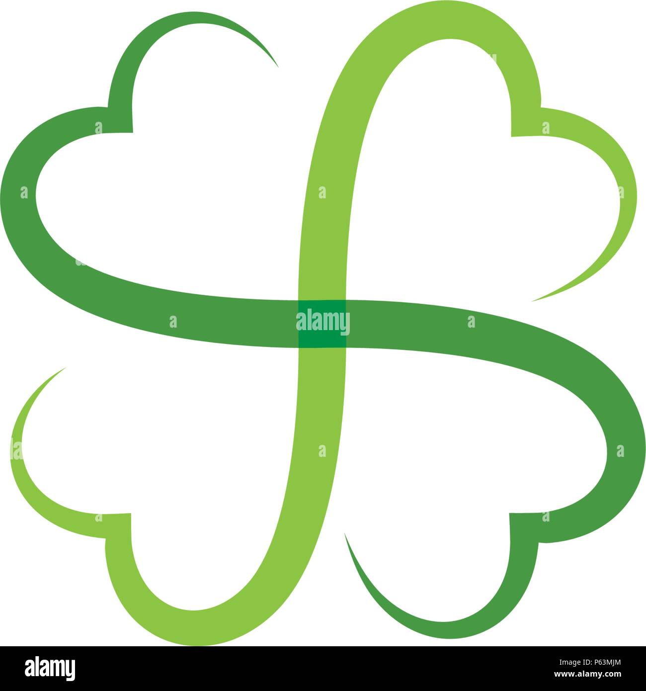 Green Clover Leaf Logo Template Design Vector Stock Vector Image & Art ...