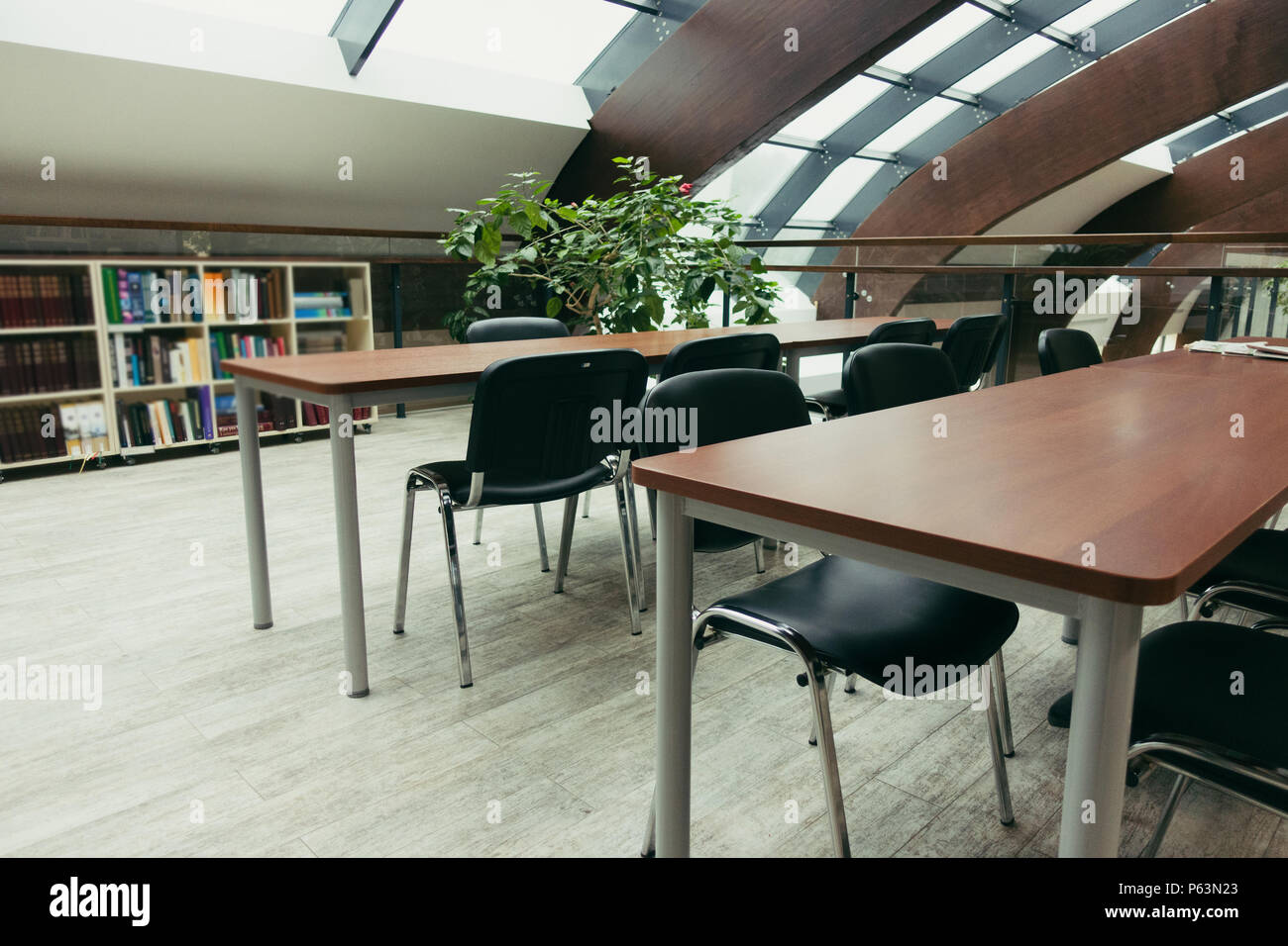 Reading area in public library Stock Photo - Alamy