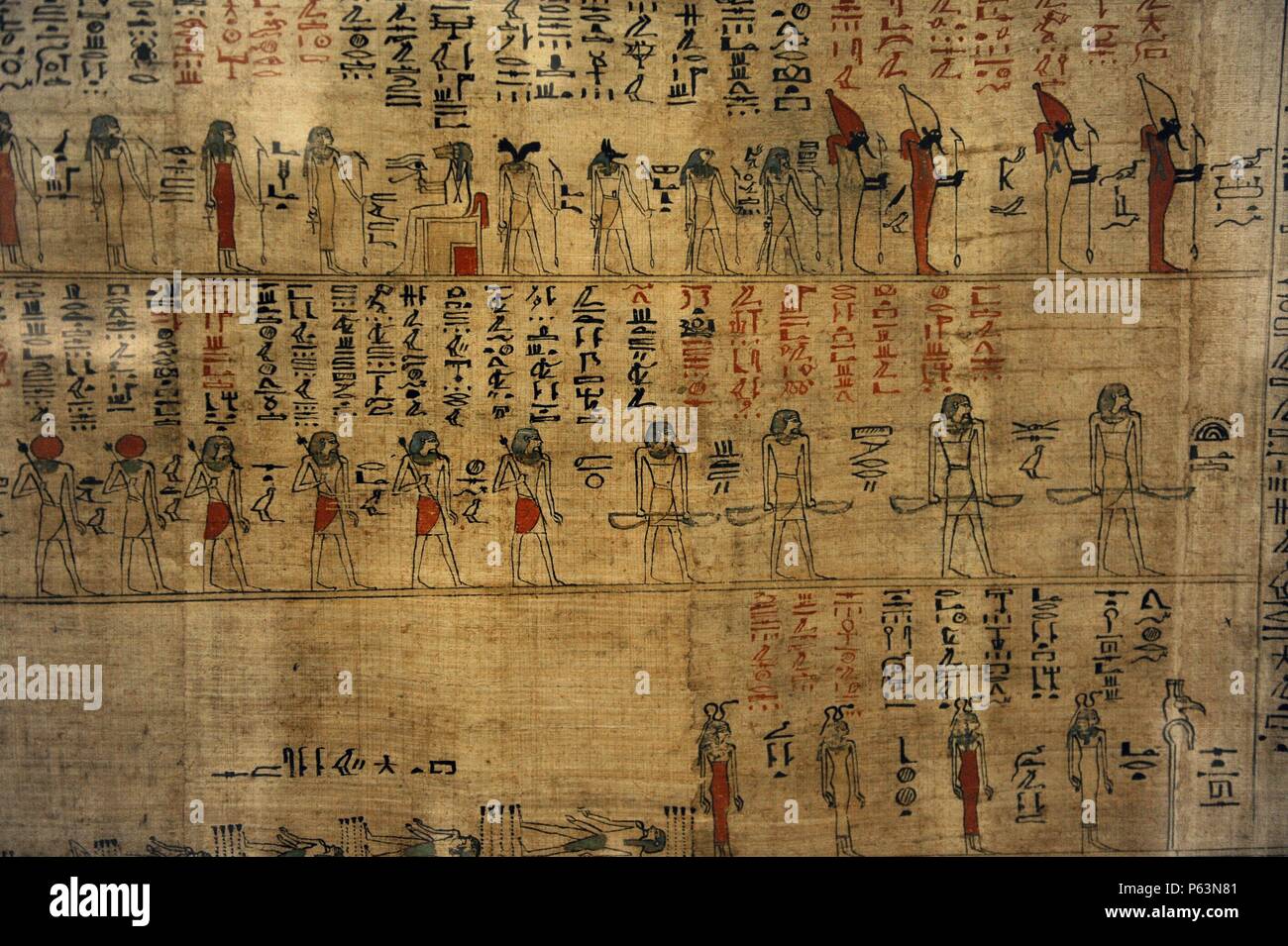 Book of what is in the netherworld (Amduat). Papyrus. Cursive ...