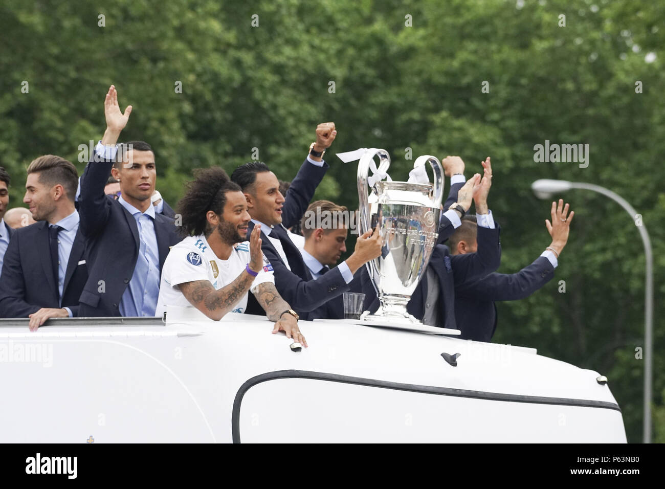 Real Madrid Champions League winners parade in Spain Featuring ...