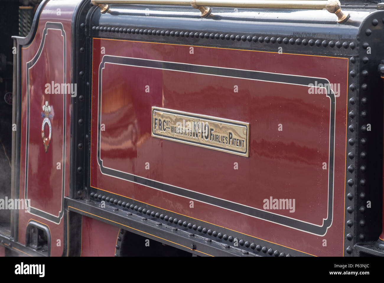 Farlie narrow gauge steam loco on the Ffestiniog railway Stock Photo ...