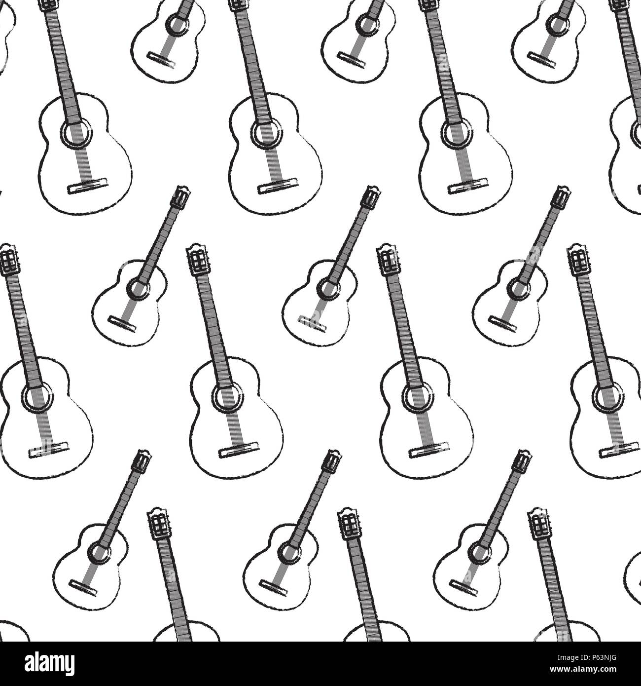 grunge guitar music instrument style background vector illustration ...