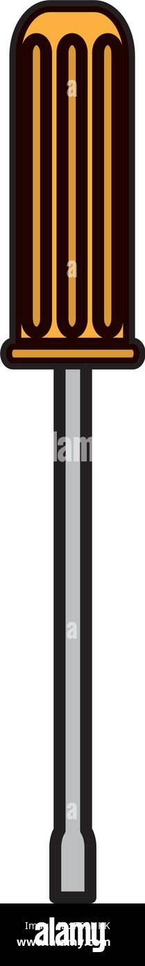 color screwdriver equipment service repair industry vector illustration ...