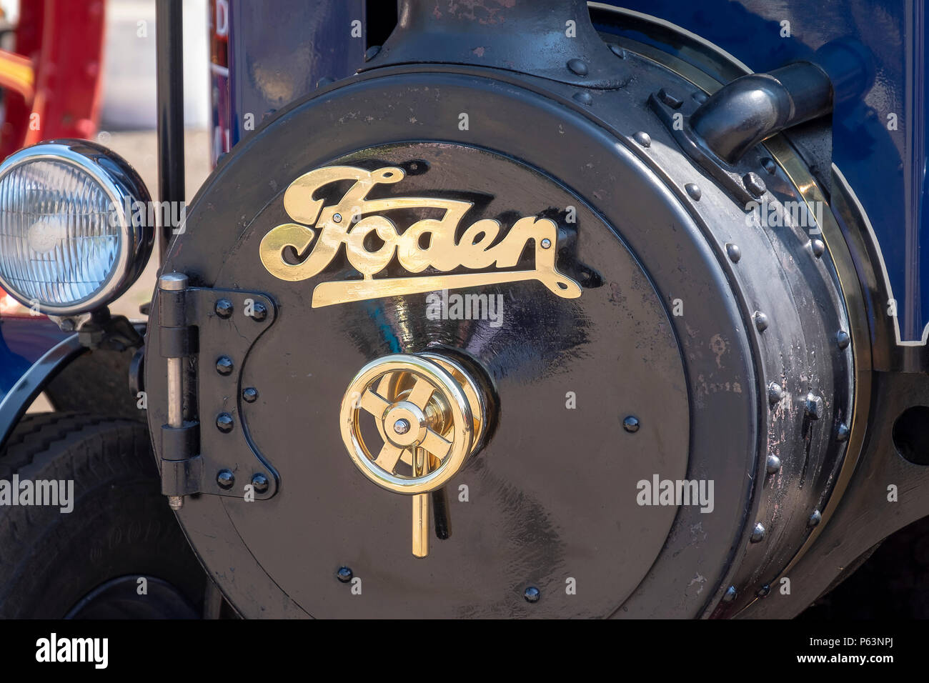 Vintage Traction Engine on Display at Local Colliery Stock Photo - Alamy