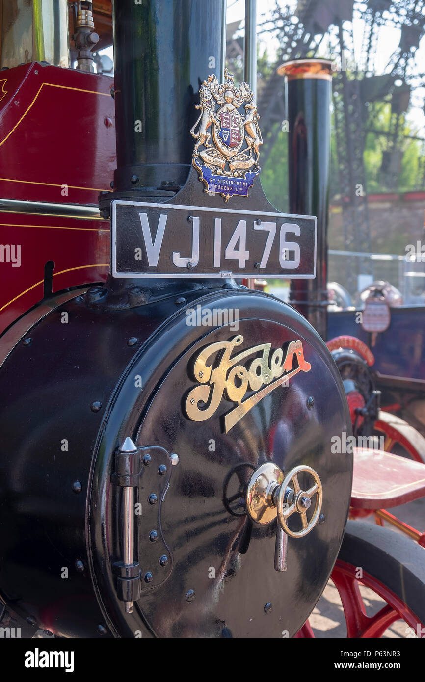 Vintage Traction Engine on Display at Local Colliery Stock Photo - Alamy