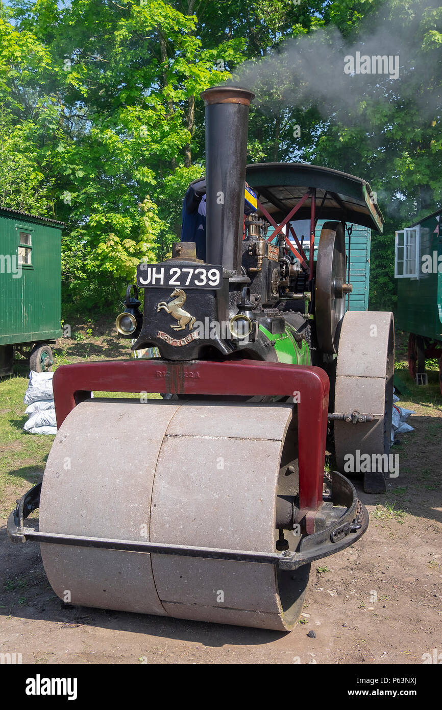 Vintage Traction Engine on Display at Local Colliery Stock Photo - Alamy