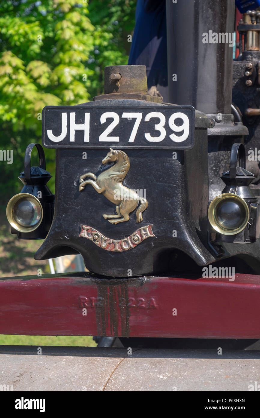 Vintage Traction Engine on Display at Local Colliery Stock Photo - Alamy