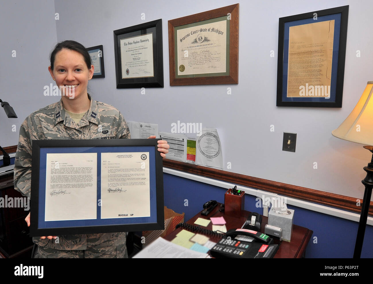 Capt. Lindsey Callahan, the deputy staff judge advocate with the 70th ...