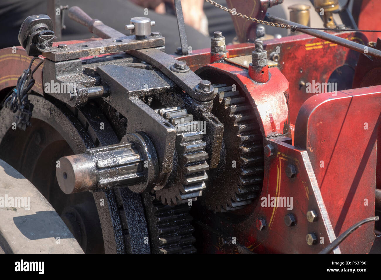 Vintage Traction Engine on Display at Local Colliery Stock Photo - Alamy