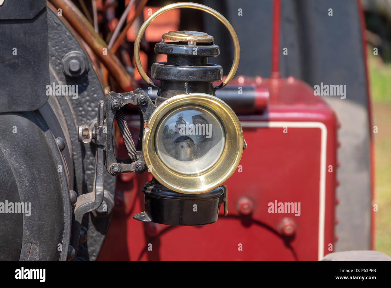 Vintage Traction Engine on Display at Local Colliery Stock Photo - Alamy