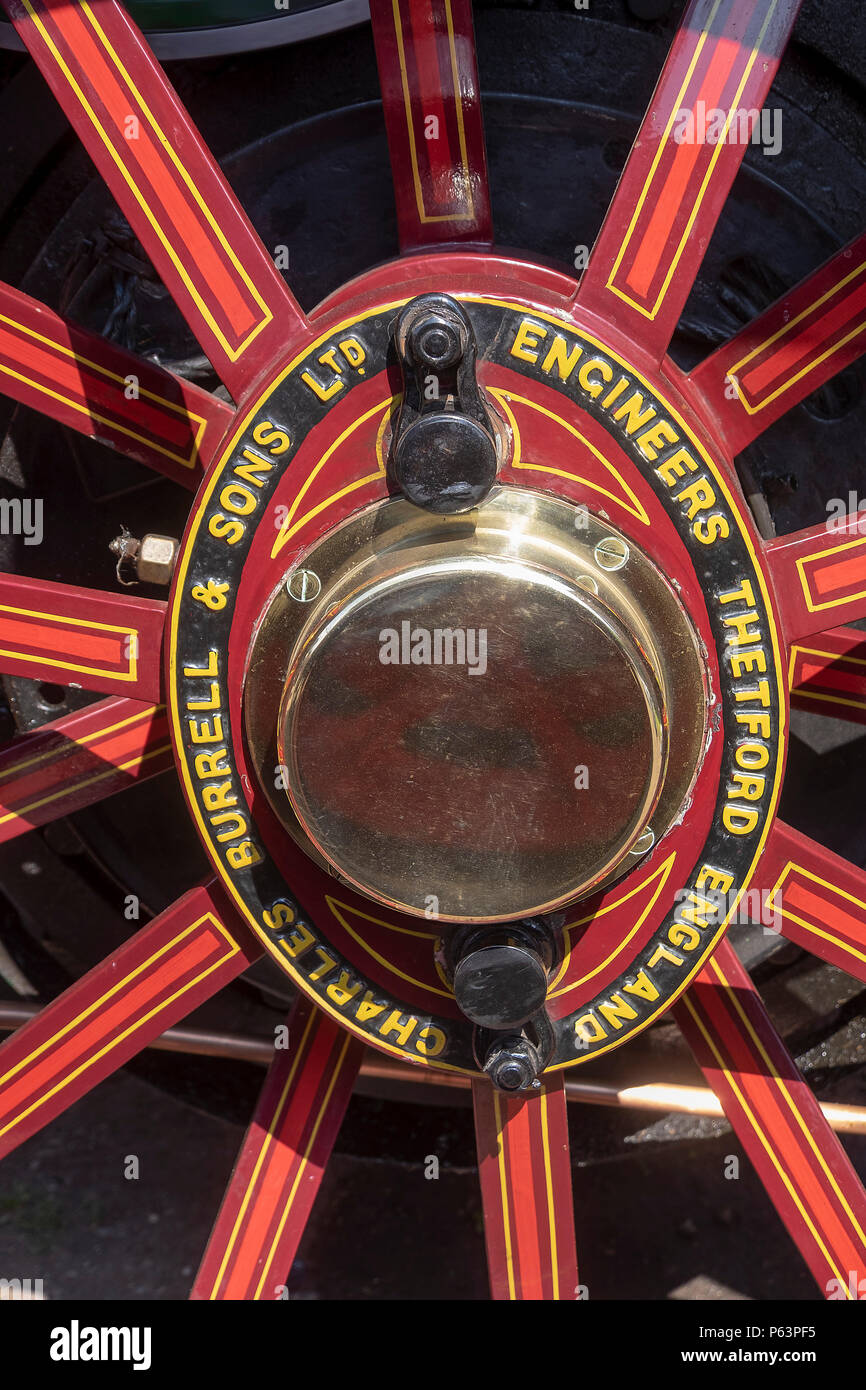 Vintage Traction Engine on Display at Local Colliery Stock Photo - Alamy