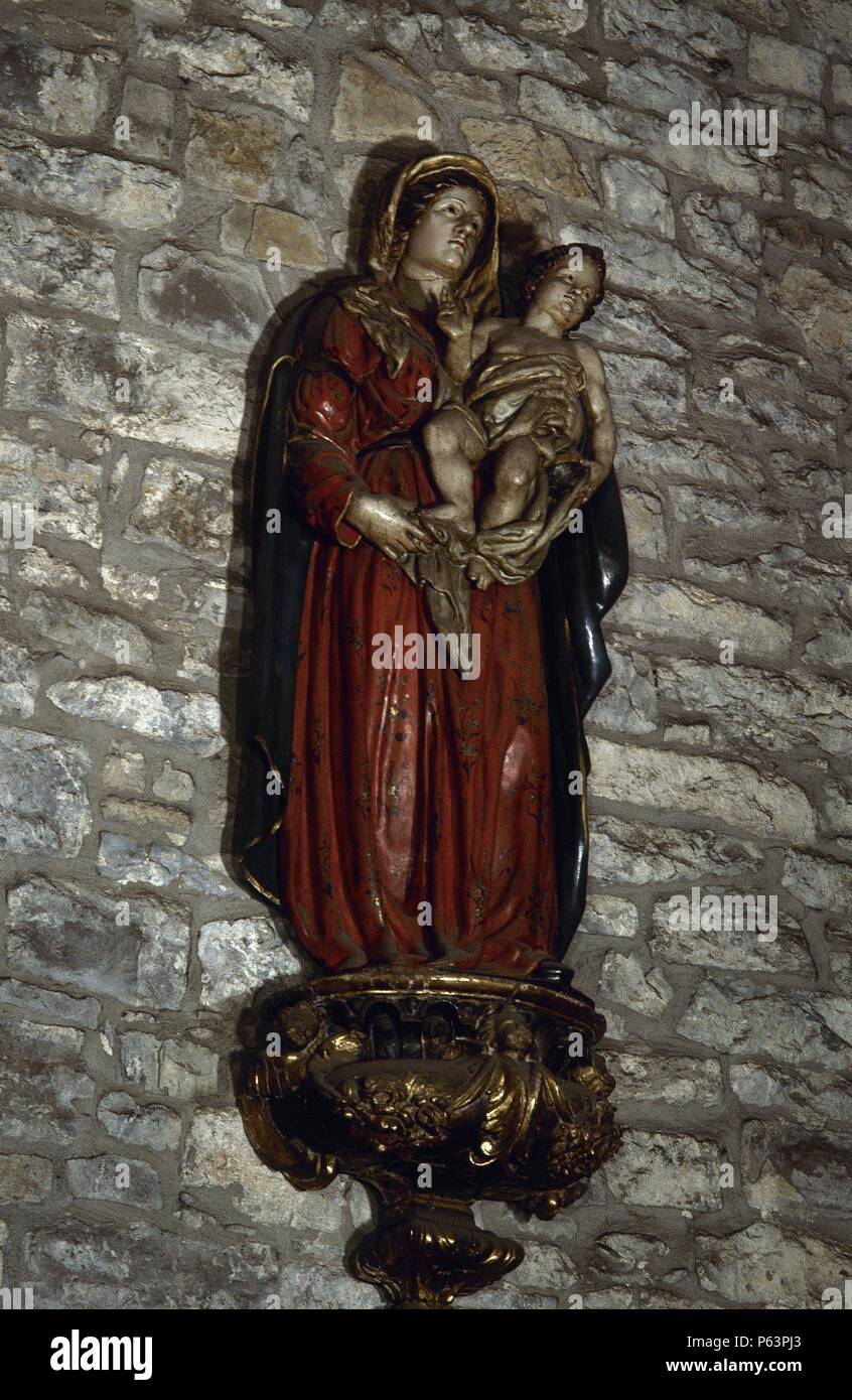 ARTE HISPANICO-GOTICO. "VIRGEN DE ANCHIETA", datada en el año 1580 ...