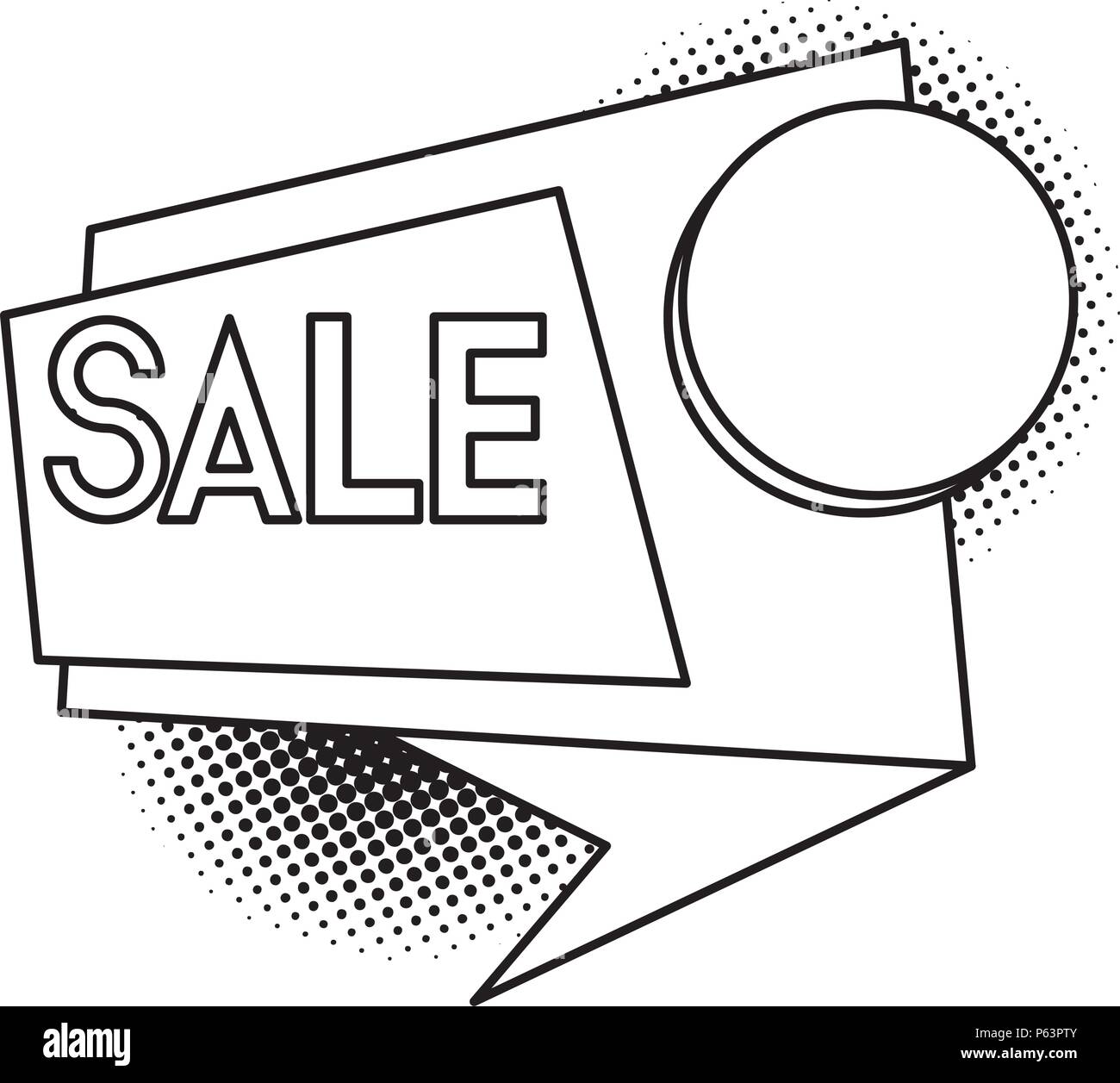 line special offer sale discount promo vector illustration Stock Vector ...