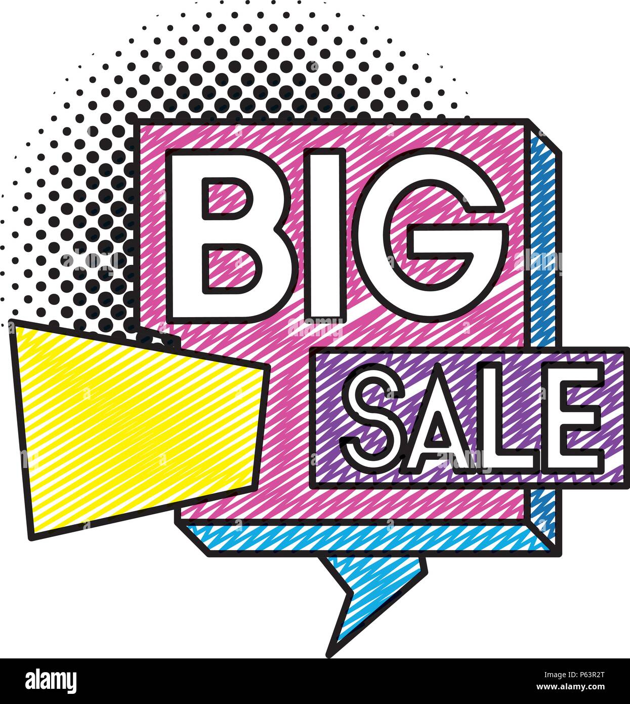 doodle big business sale discount offer vector illustration Stock ...