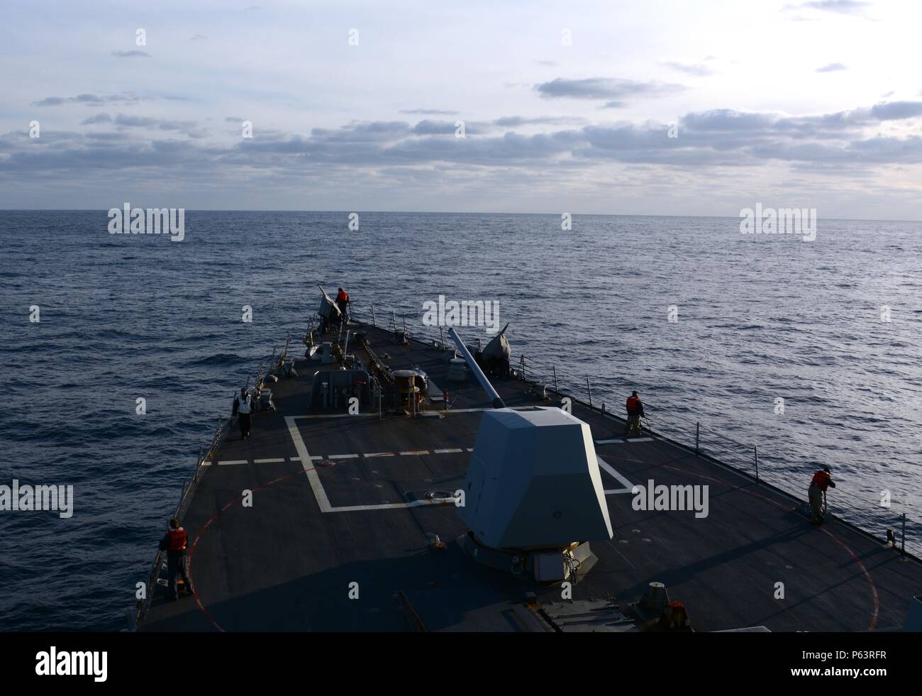 ATLANTIC OCEAN (April 10, 2016) Sailors aboard the guided-missile ...