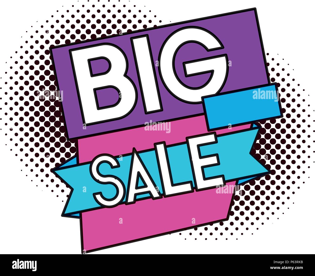 color big sale special market offer vector illustration Stock Vector ...