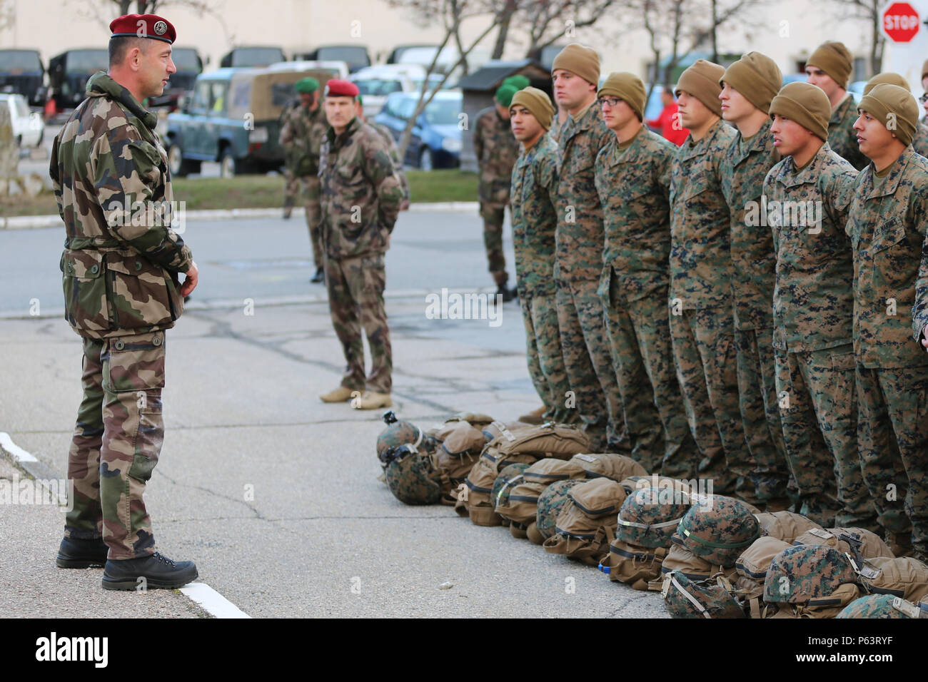 French Commando Col. Jean-Philippe Rollet, commanding officer of 1st ...