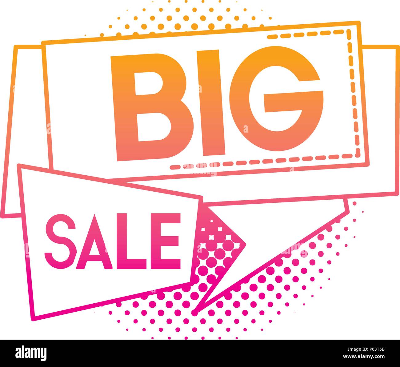 degraded line big discount sale special offer vector illustration Stock ...