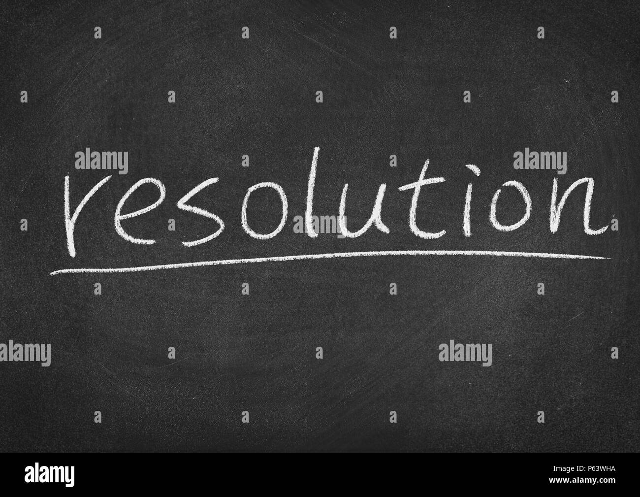 resolution concept word on a blackboard background Stock Photo - Alamy